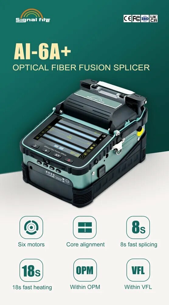 Signal fire 6A+ Магистральный сварочный аппарат для оптоволокна аппарат 6-моторного сердечника