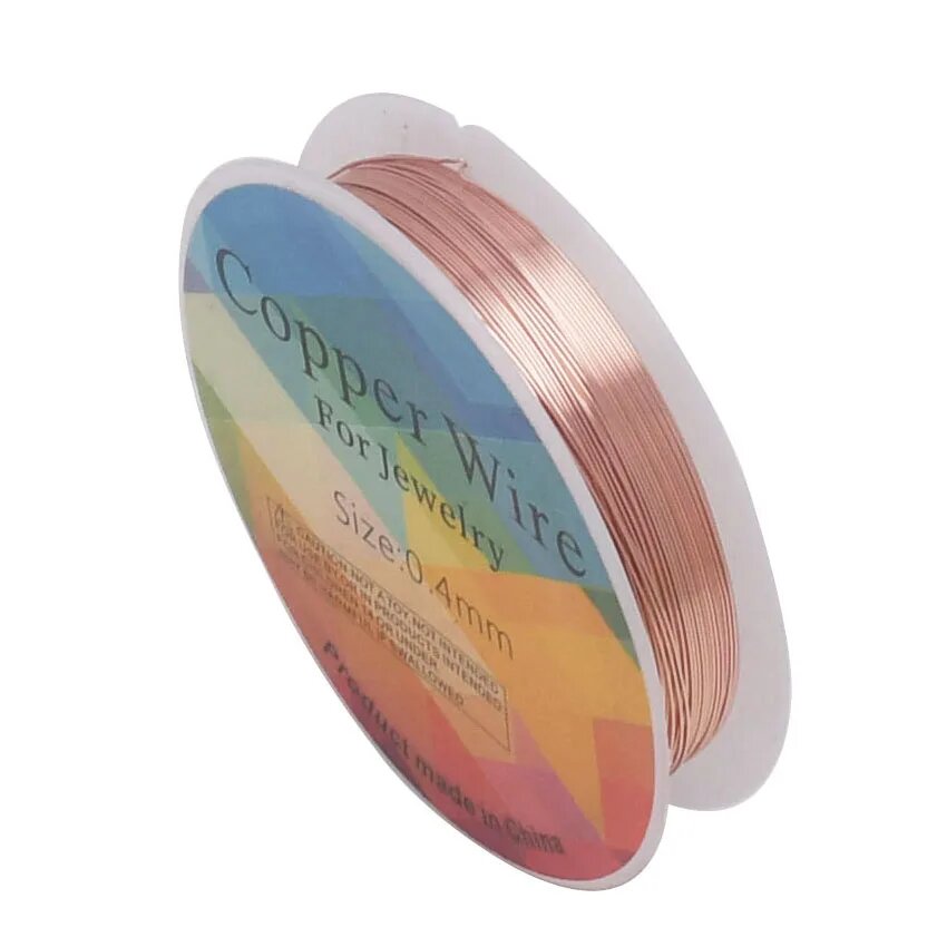 Медная цветная проволока для бижутерии moonrise 1mm - 1.8Meters, Светло-желтый, Champagne gold