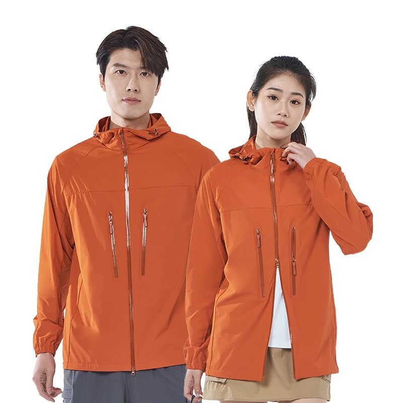JNLN Водонепроницаемая курточка из нейлона для кемпинга Оранжевый, 5XL, Unisex Orange