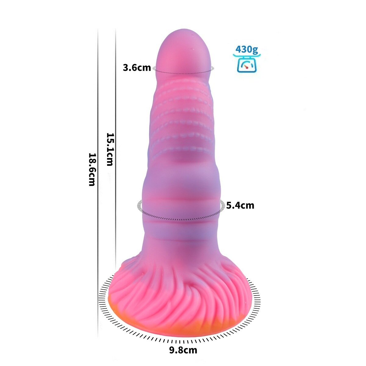 Fantasy Dragon Penis — силиконовый дилдо уникальной формы с присосками, светящийся мастурбатор для женщин.
