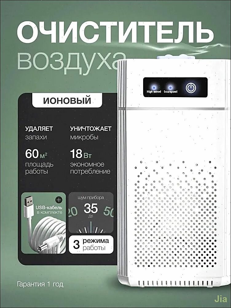 Очиститель воздуха ионизатор для дома квартиры от пыли запах