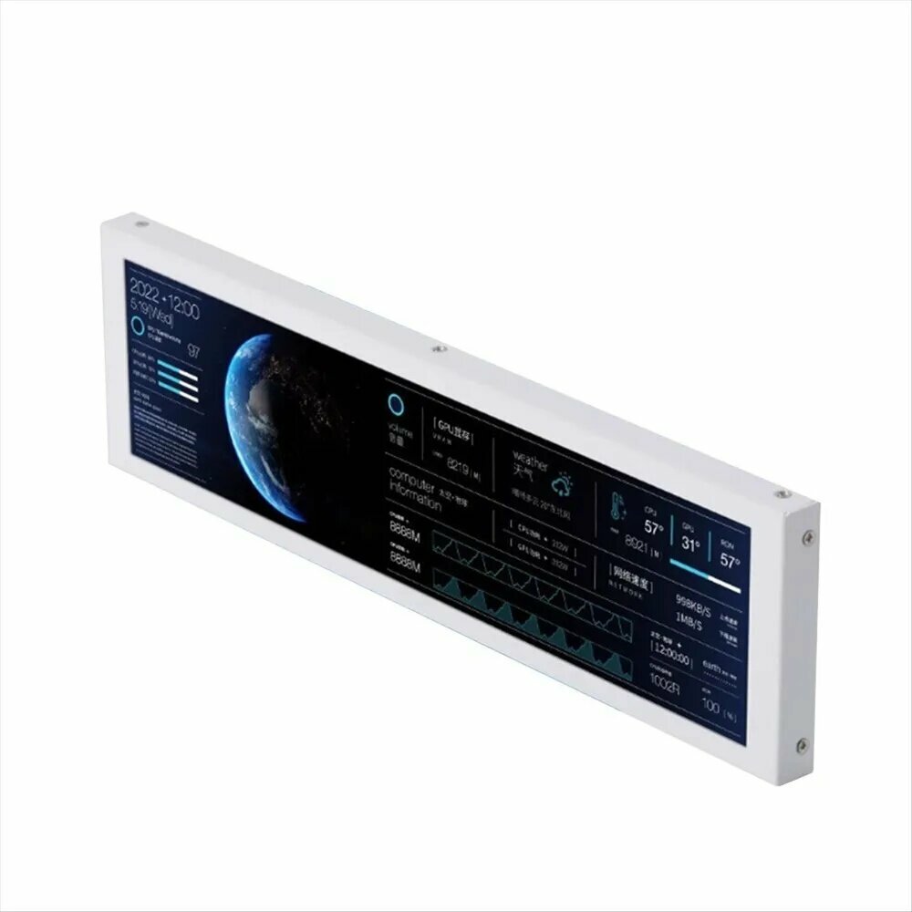 8,8-Дюймовый IPS Type-C Дополнительный Монитор - Умная Витрина Белого Цвета