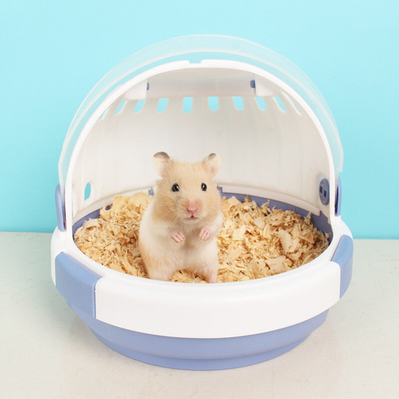 Дешевые НЛО Hamster Takeout Cage Портативный Клетка Hamster Cage Золотой медведь