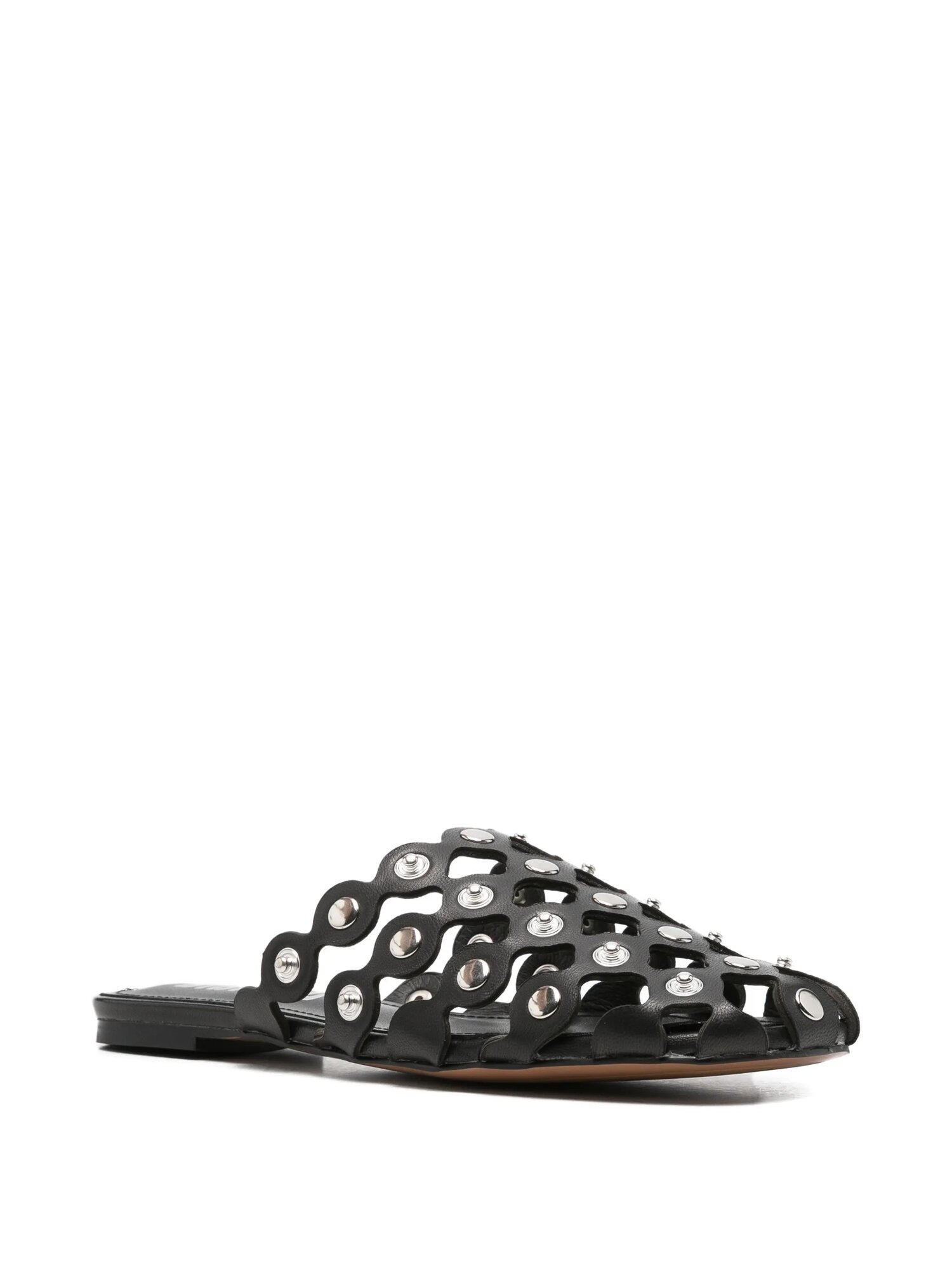 Шлёпанцы Bibi Lou Embellished leather slippers, размер 39, black/black — фото 1