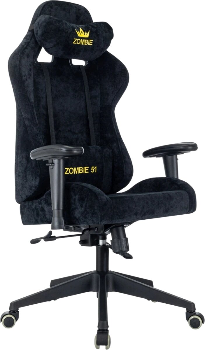 Кресло игровое Zombie 51 черный Light-20 крестов. пластик