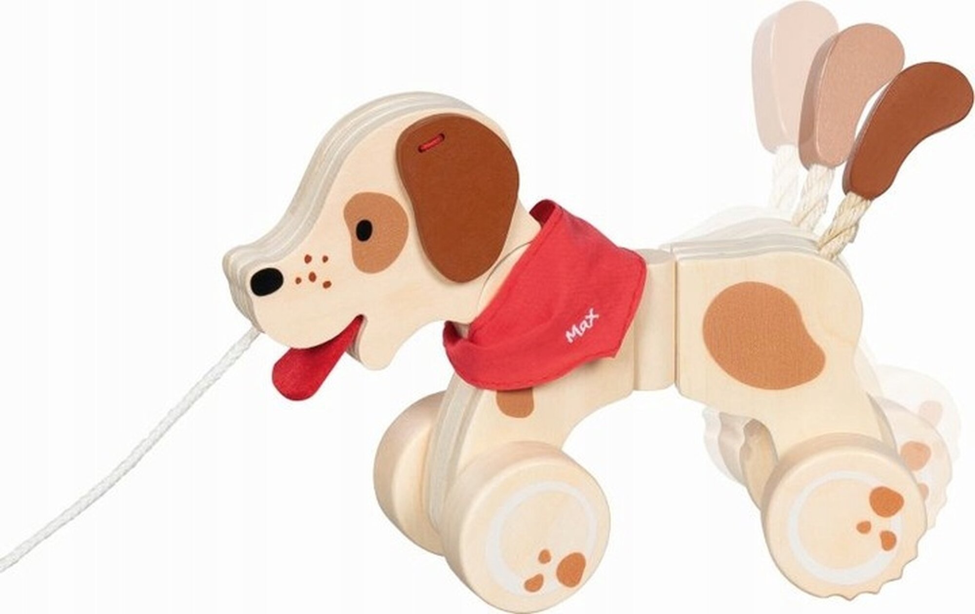 Детская каталка Goki - Игрушка-верёвочка Собака-4013594548540