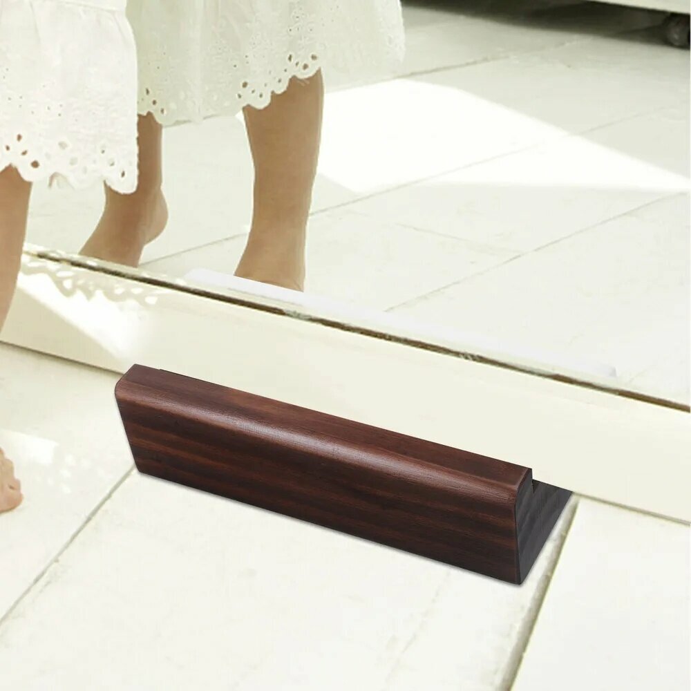 Подставка для напольного зеркала из массива дерева коричневого цвета с противоскользящей опорой для зеркал и рам