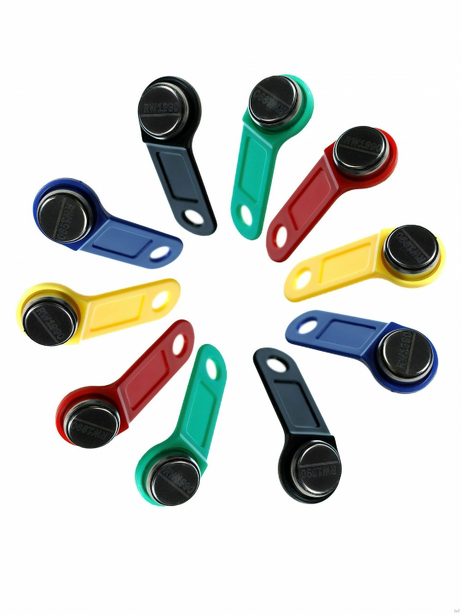 Электронный ключ для домофона Touch Memory RW1990 стандарта Dallas 20шт, ассорти