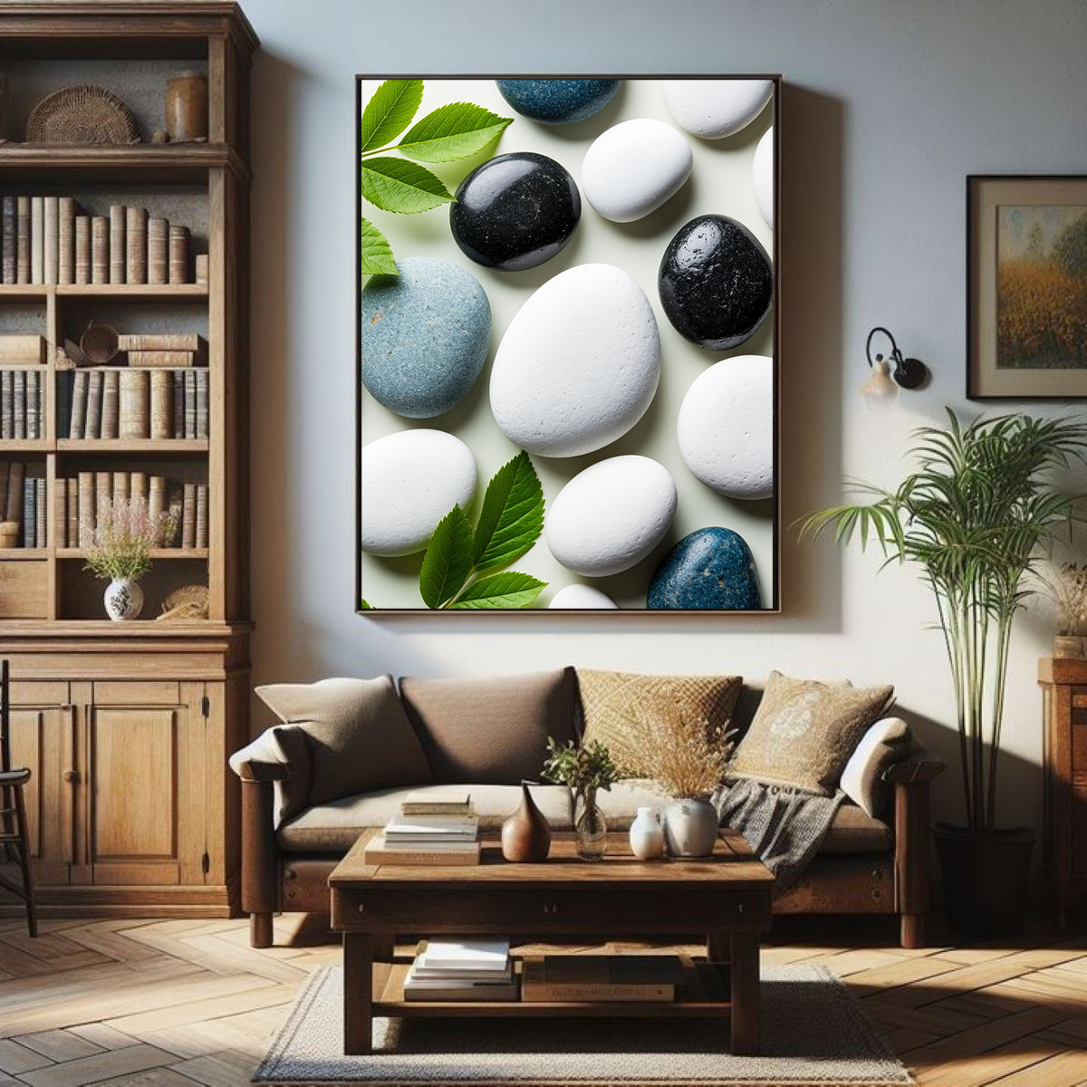 Картина на стену "Интерьерная абстракция Камни" 40х50 см, холст на подрамнике, ArtInter