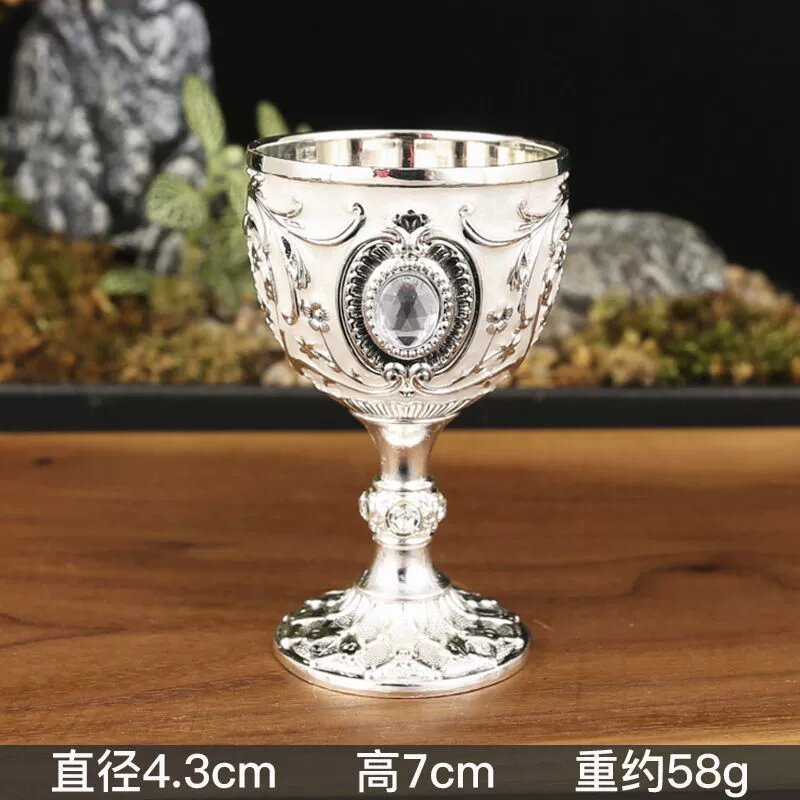 Рюмки для водки подарочные металлические 35мл. 1шт. Серебряный