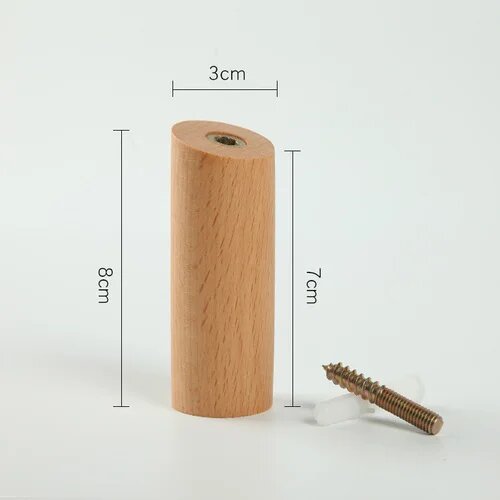 Деревянный настенный крючок, цвет wood M, 8x3x7 см