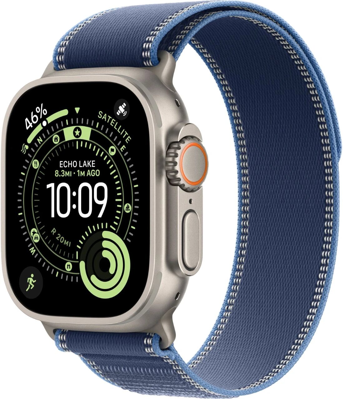 Умные часы Apple Watch Series Ultra 3 (2025) 49 мм Natural Titanium Case GPS + Cellular, Blue/Bright Blue Trail Loop S\M