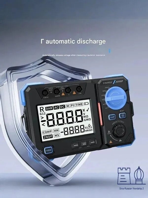 Мегаомметр FNIRSI тестер сопротивления изоляции 100/500/2500 В высокоточный цифровой измеритель сопротивления MRT1050