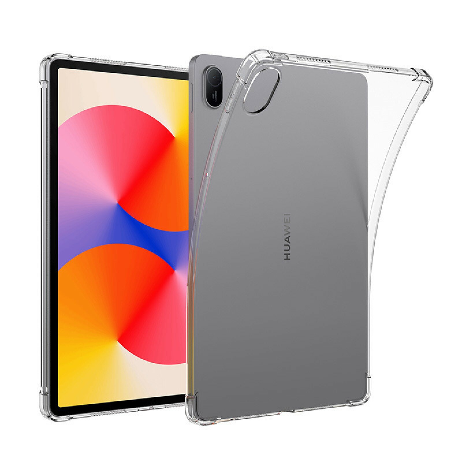 Задняя панель-чехол-накладка MyPads Tocco для Huawei MatePad SE 11 прозрачная ультра-тонкая из силикона с защитными углами
