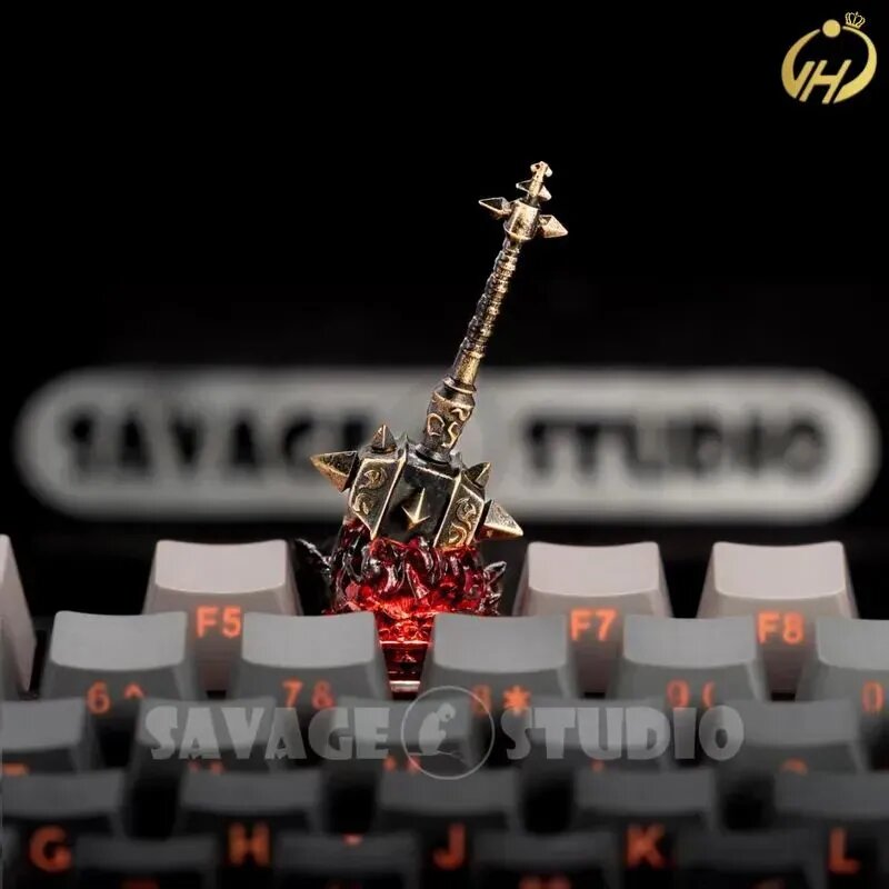 Кейкапы для механической клавиатуры - V2 Ледяная Скорбь, Металлический Меч, World of Warcraft Artisan WOW Keycap Esc смола, клей