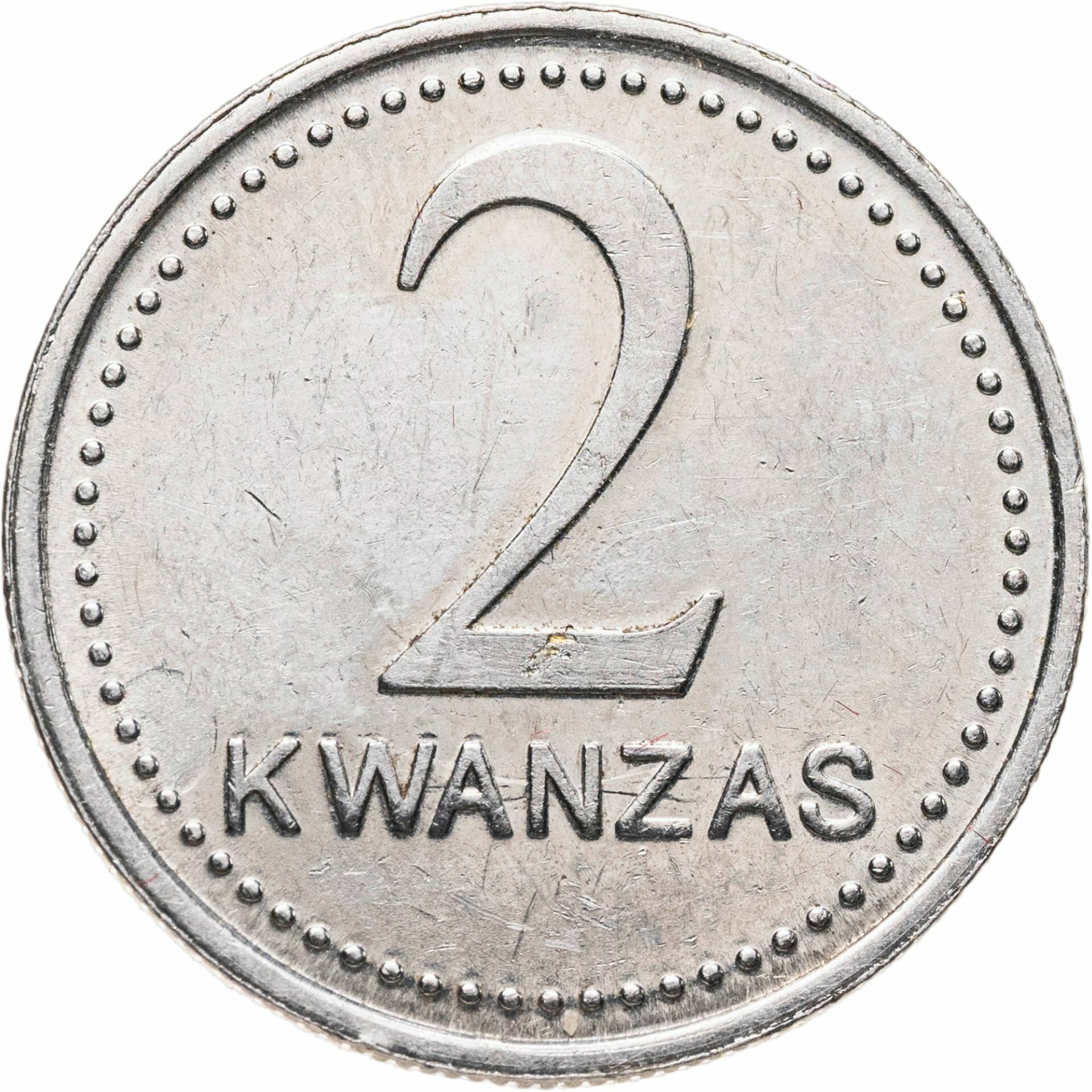 Ангола 2 кванзы kwanzas 1999, Сталь, в сохранности AU