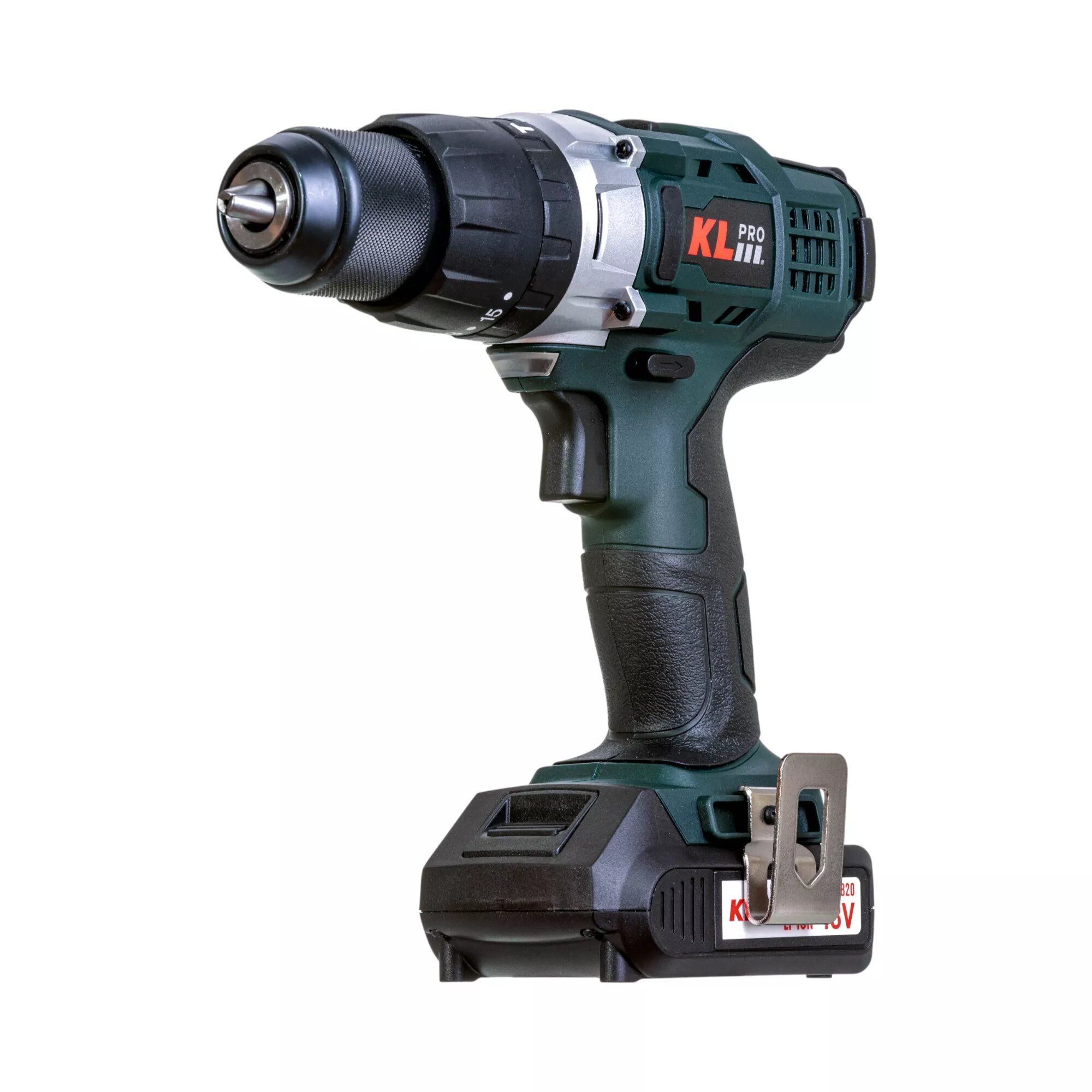 Профессиональный ударный шуруповерт KLPRO KLDM18-20 (18В, Li-ion-2шт, 2.0Ач, 40Нм, 2 скорости, подсветка, магнитная бита, З/У, в кейсе)