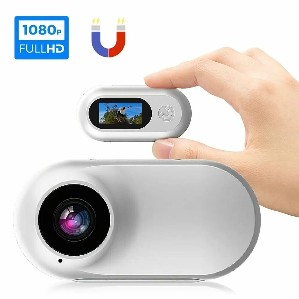 Камера для домашних животных 1080P с силиконовым ошейником и магнитным креплением