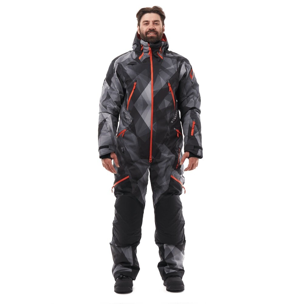 Комбинезон для снегохода Dragonfly Extreme-MAN Camo-Dark-Grey. XL. Черный-серый