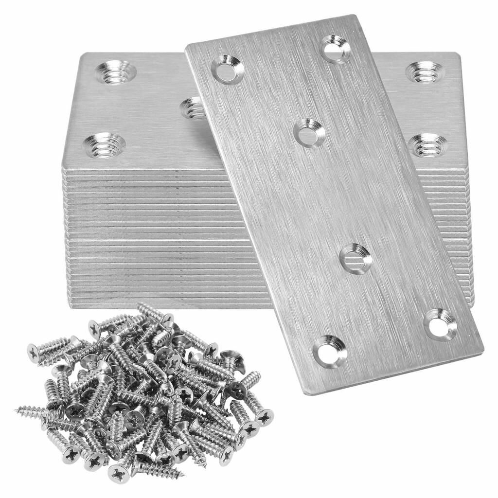 Прямые крепёжные скобы из нержавеющей стали (20 шт.), 100X50 ММ