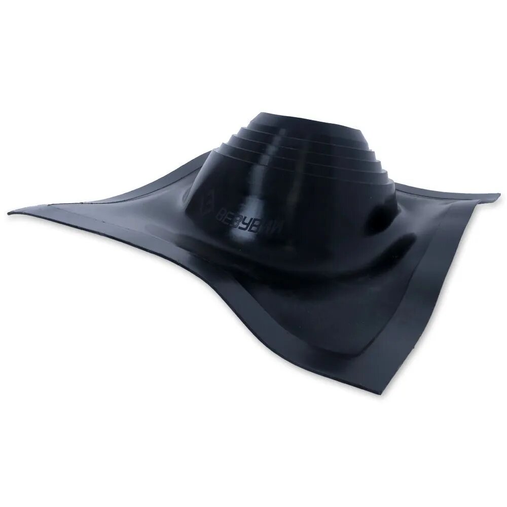 Кровельный проход "везувий" №110 (д.75-200мм, 420х420мм) угловой, силикон, Черный