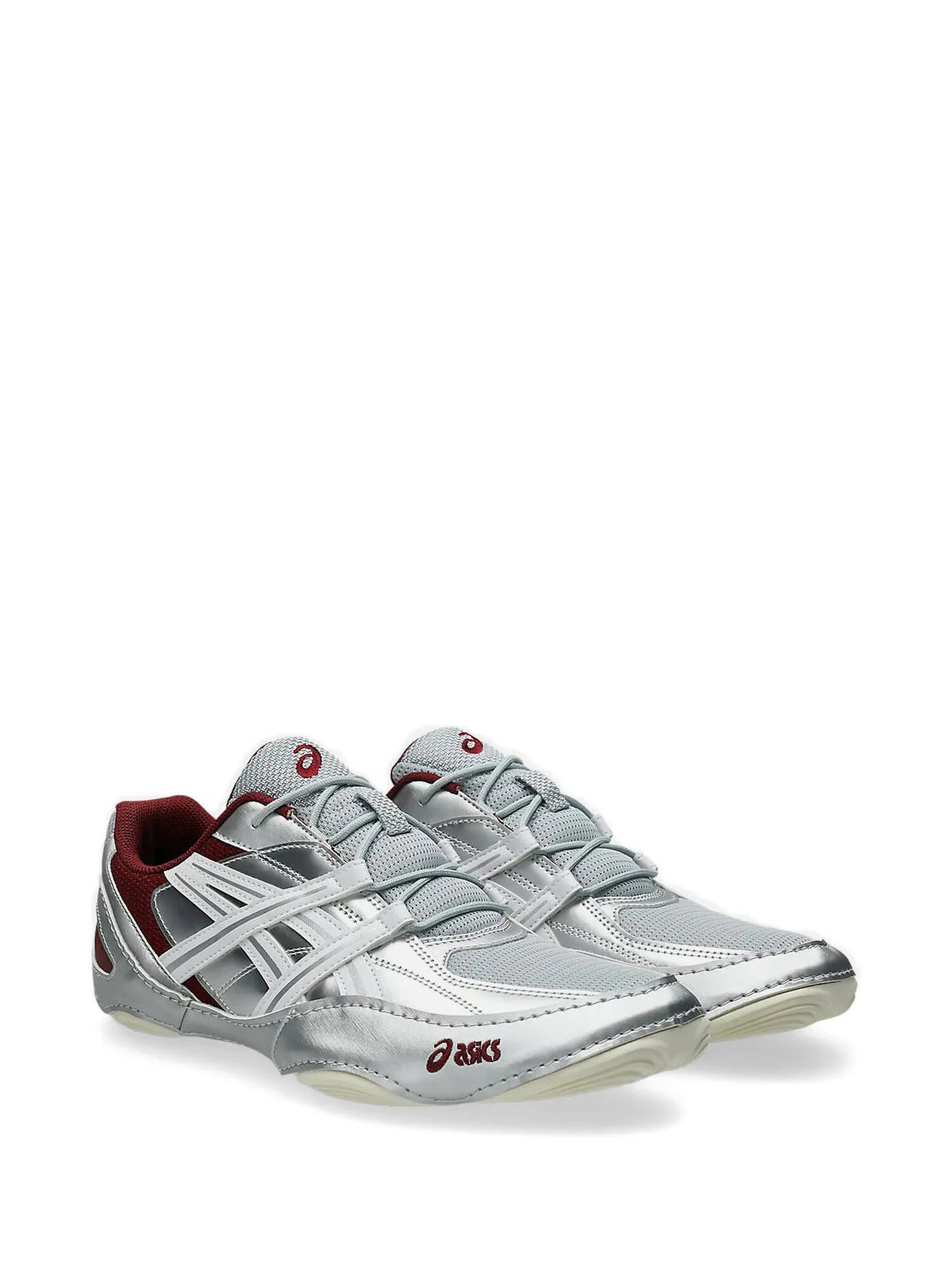 Кроссовки ASICS Hypersync, размер 10.5 US, серебристый/красный — фото 1