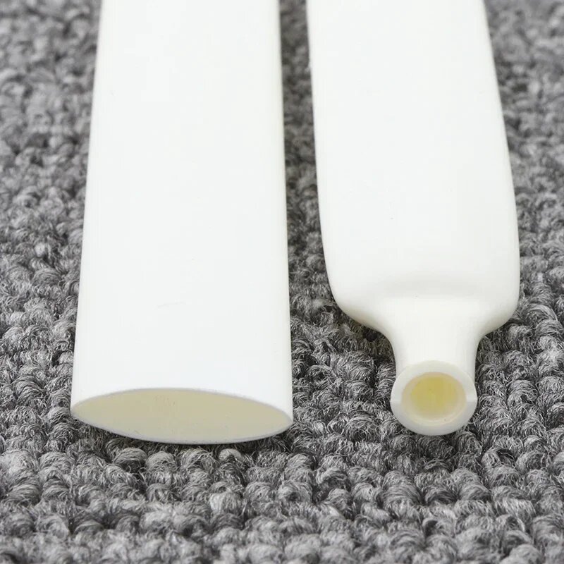 Термоусадочная трубка с клеевым покрытием 4:1 PE белый, 8mm