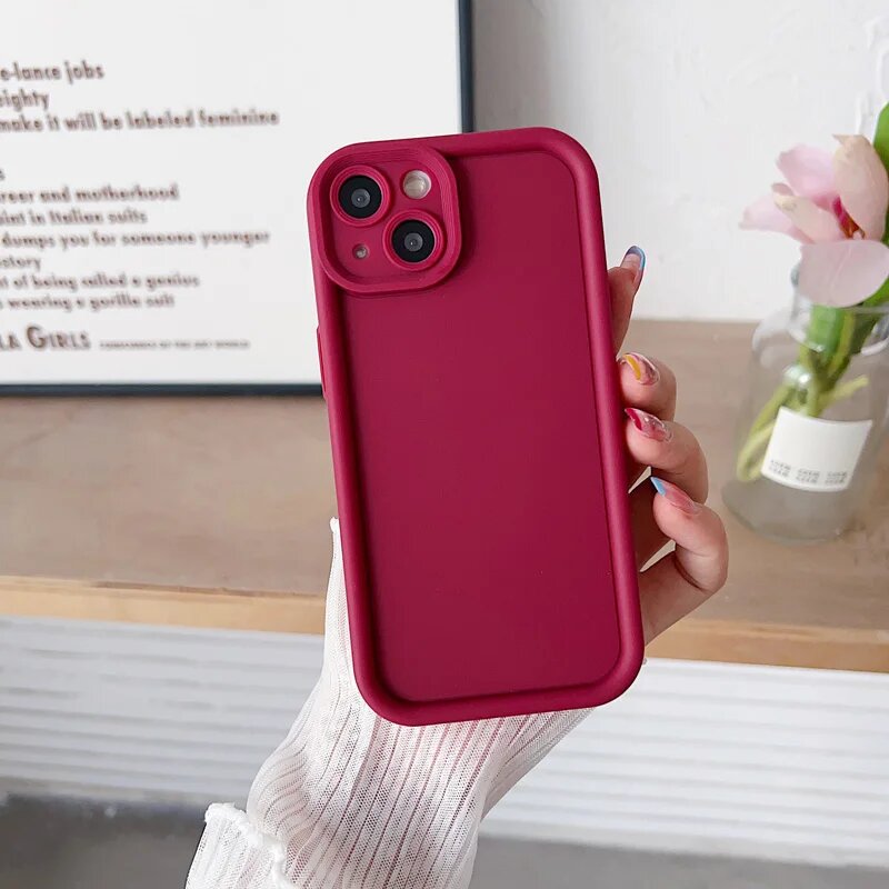 Shockproof Silicone Matte Case For Xiaomi Redmi Note 13 Pro + 5G 12 4G 11 11s 10 10s 9 9s Soft Simple Candy Color Cover