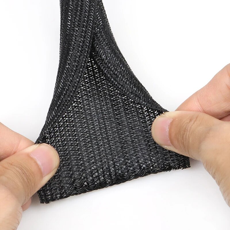 Самозакрывающаяся кабельная оплетка из ПЭТ Black, 1 meter, 5mm