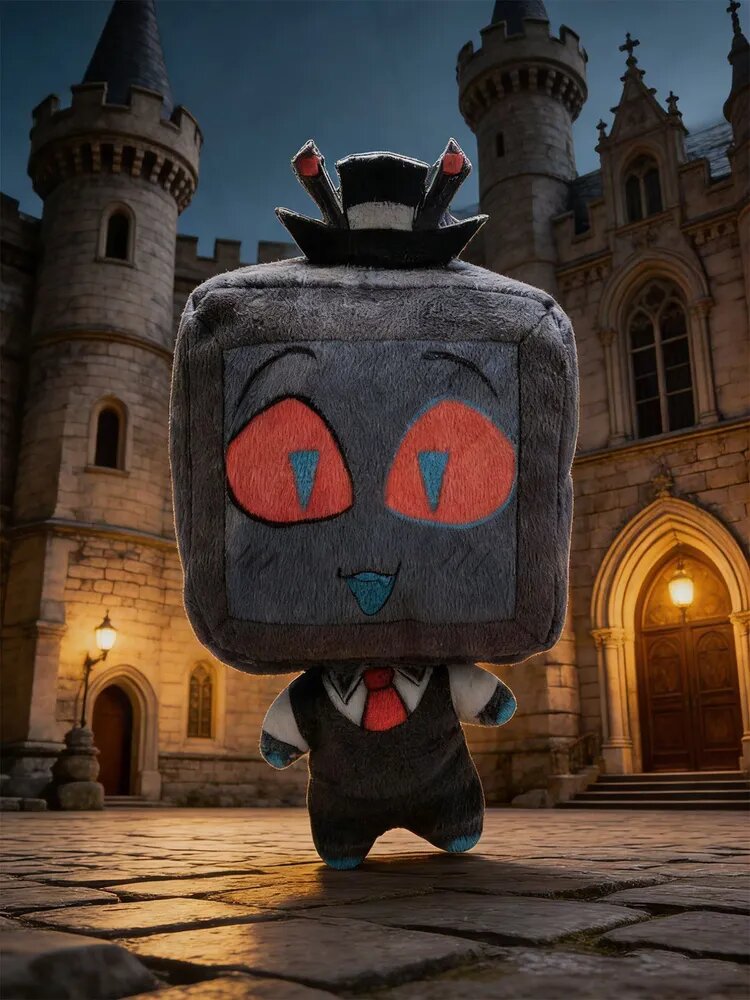 Хазбин_Отель Хэндмейд Мягкая Игрушка Hazbin Hotel Вокс 10cm Мини ещё , Vox Lucifer Alastor 1 шт