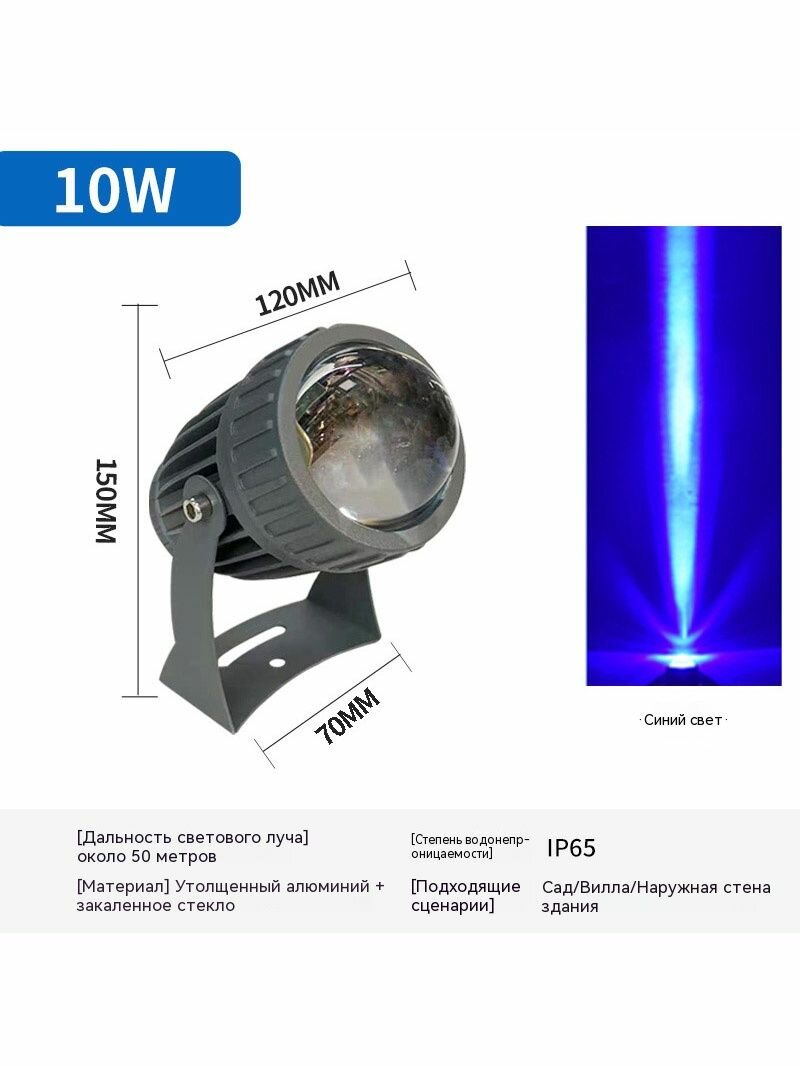Уличный прожектор LJHI, мощность 10Вт, IP65, COB, цоколь LED