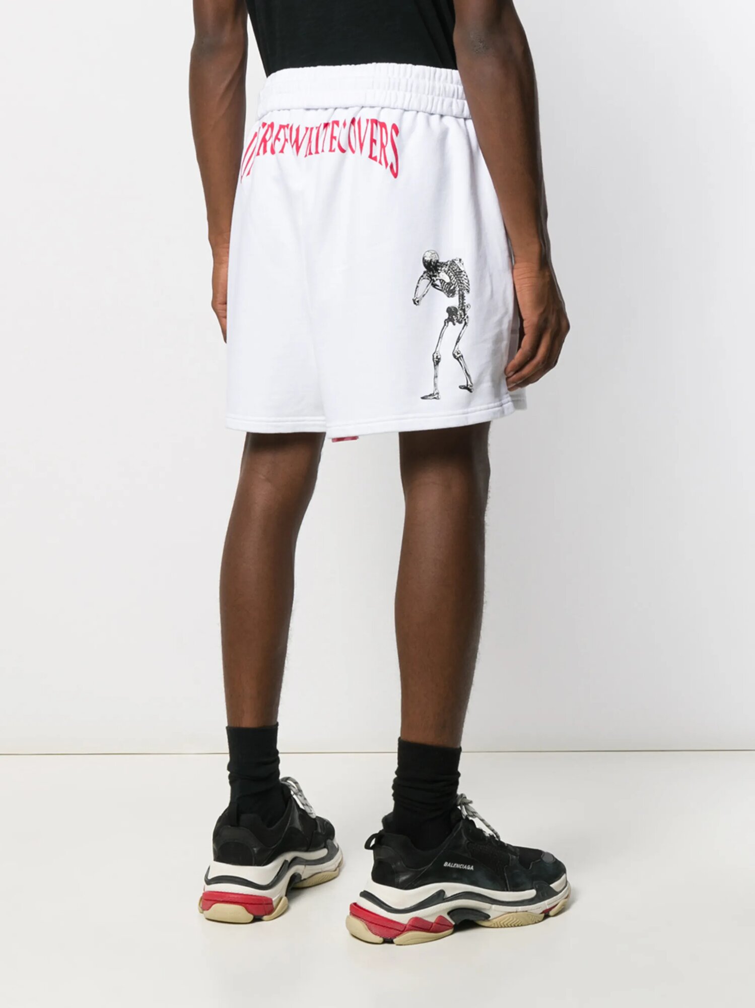 Шорты Off-White Skeleton, размер 48, бежевый/белый — фото 1