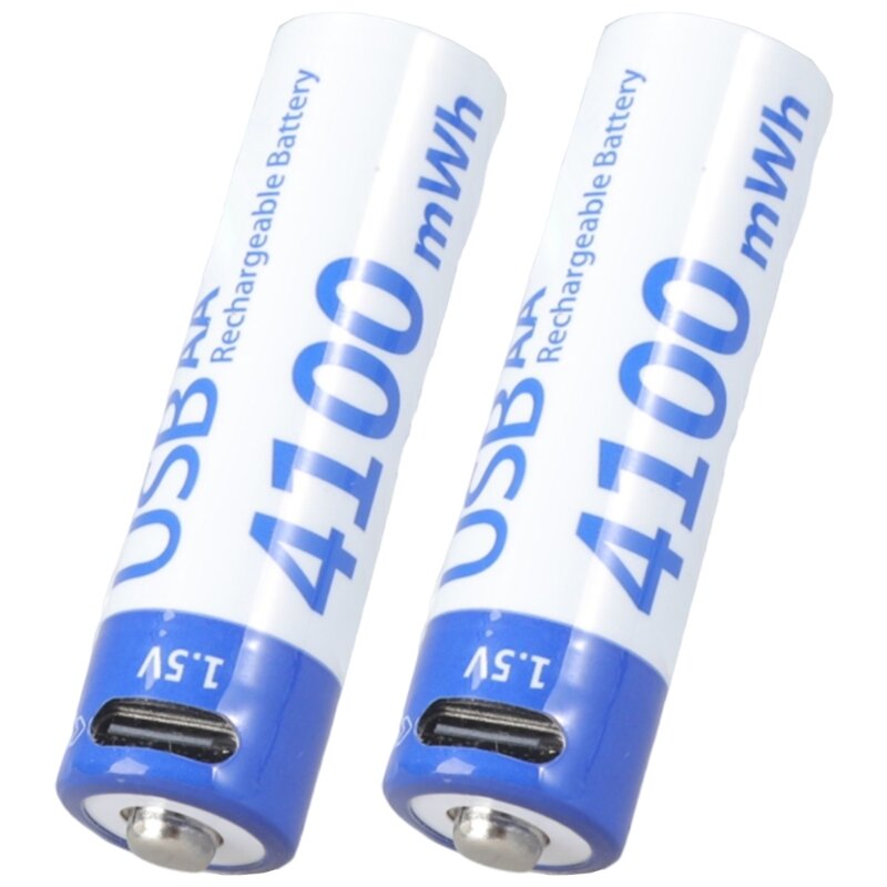 2шт 1.5V 4100mWh LR6 Батареи Типа C Аккумуляторная Батарея для Мыши Пульт Дистанционного Управления Маленький Вентилятор Электрические Игрушки Часы