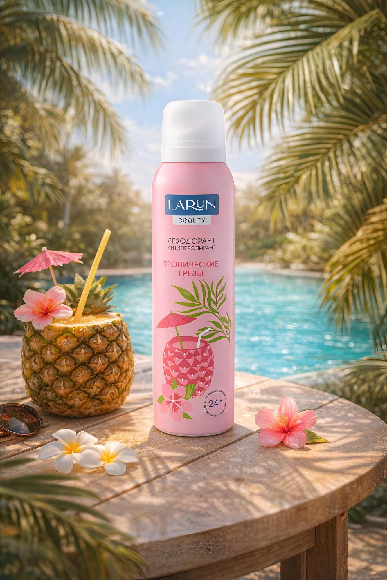 Дезодорант антиперспирант Larun Beauty Тропические грезы, 24 часа, спрей, 150мл