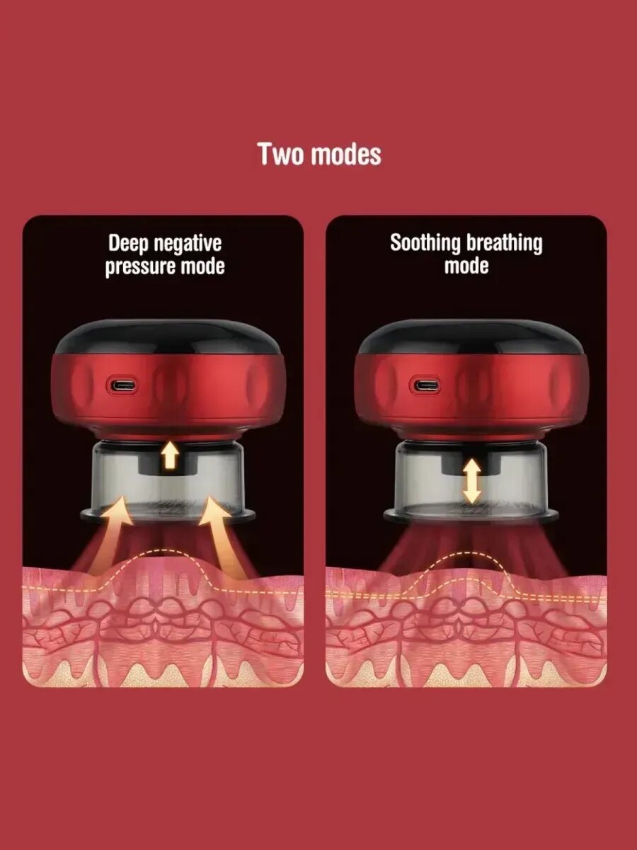 Электрический вакуумный массажёр для тела
