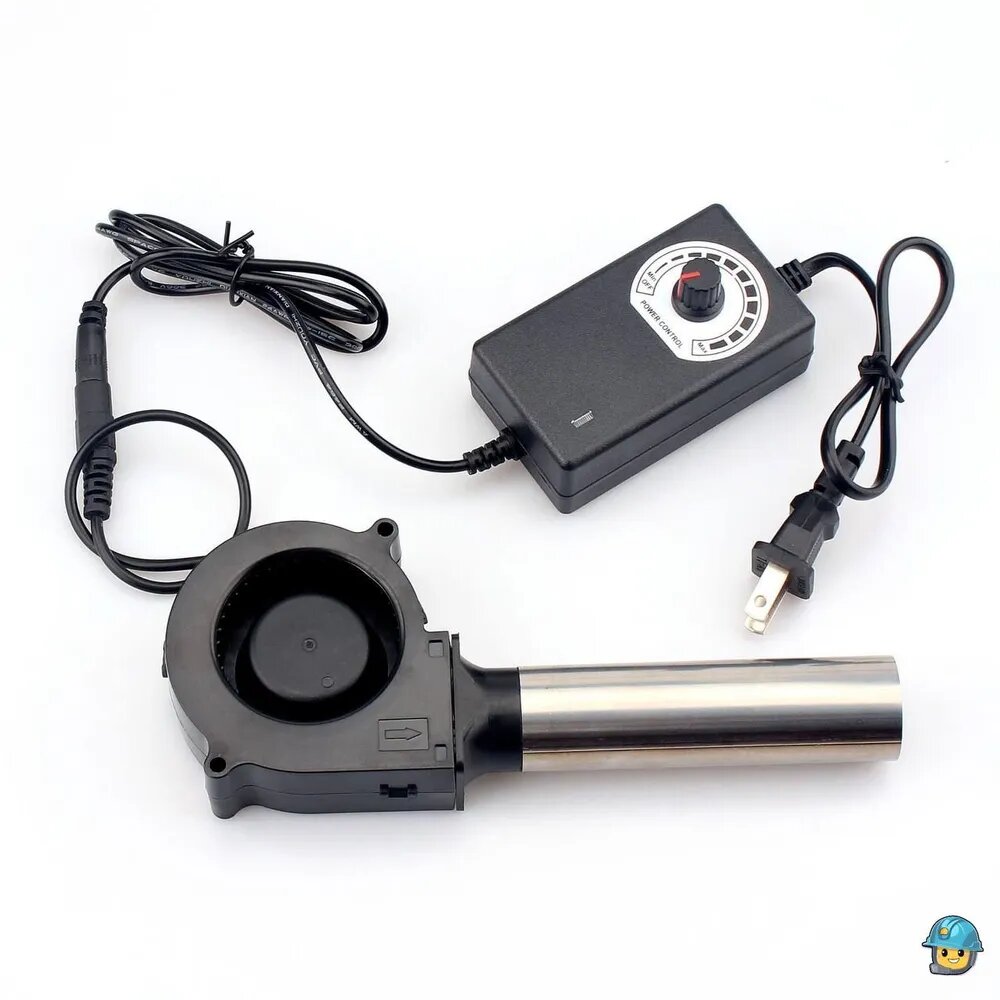 Аксессуар для гриля и коптильни Нагнетатель воздуха Регулируемая Скорость Металлическая Трубка 11.5 см