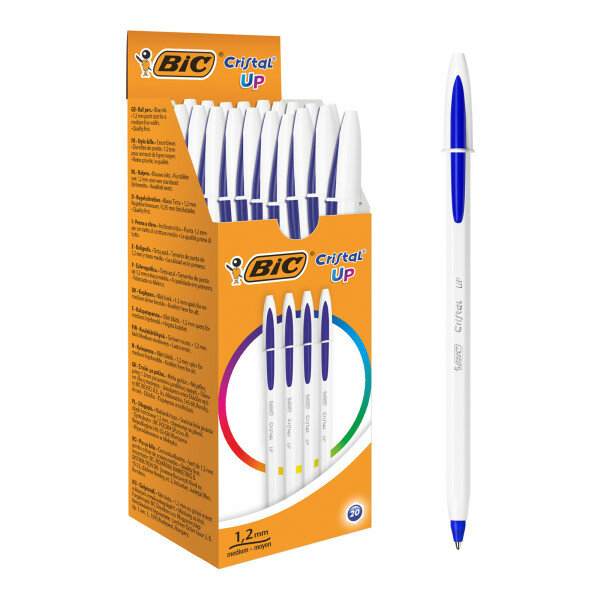 Шариковая ручка BIC CRISTAL в модном дизайне синяя уп. 20 шт.