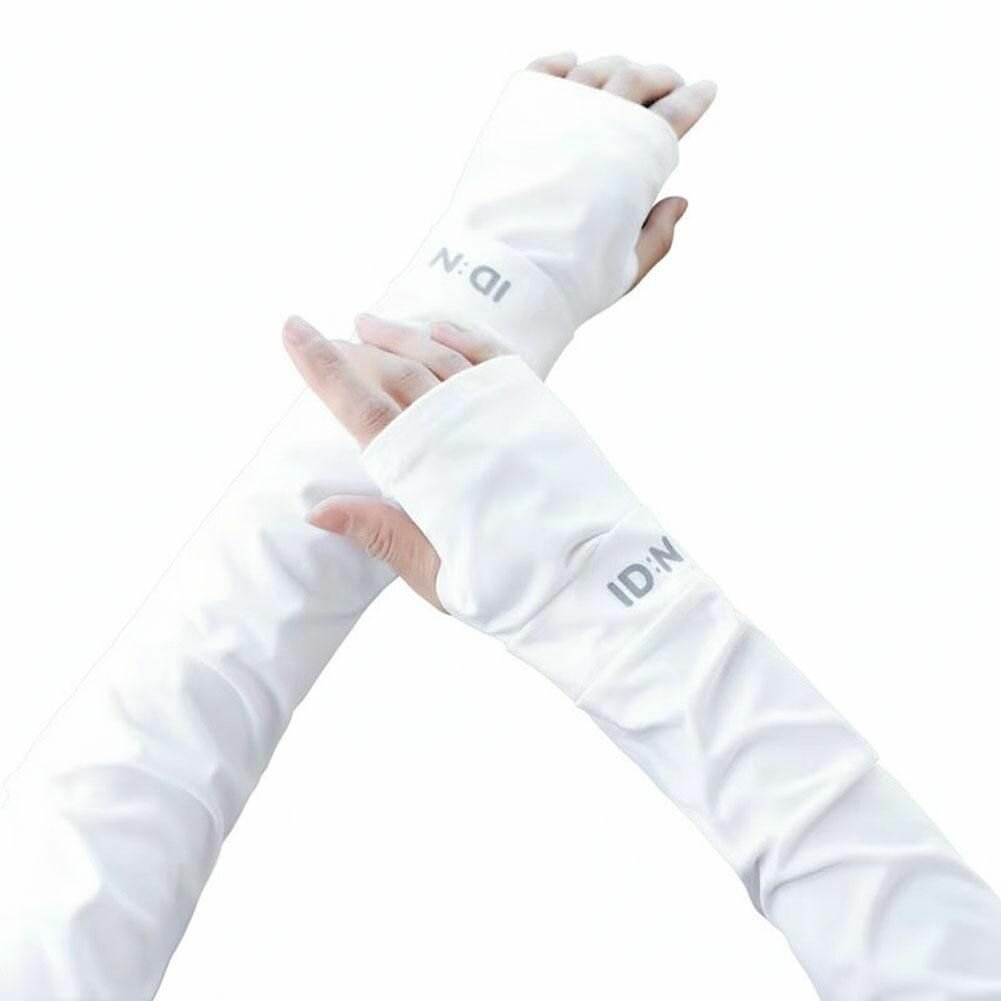 Нарукавники от солнца женские бесшовные из льняного шелка, защита от ультрафиолета для вождения