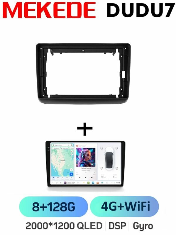 Магнитола 9" Mekede DUDU7 8/128 Gb для Jeep Grand Cherokee WK2 2013-2020 рестайлинг F1 carpay Android