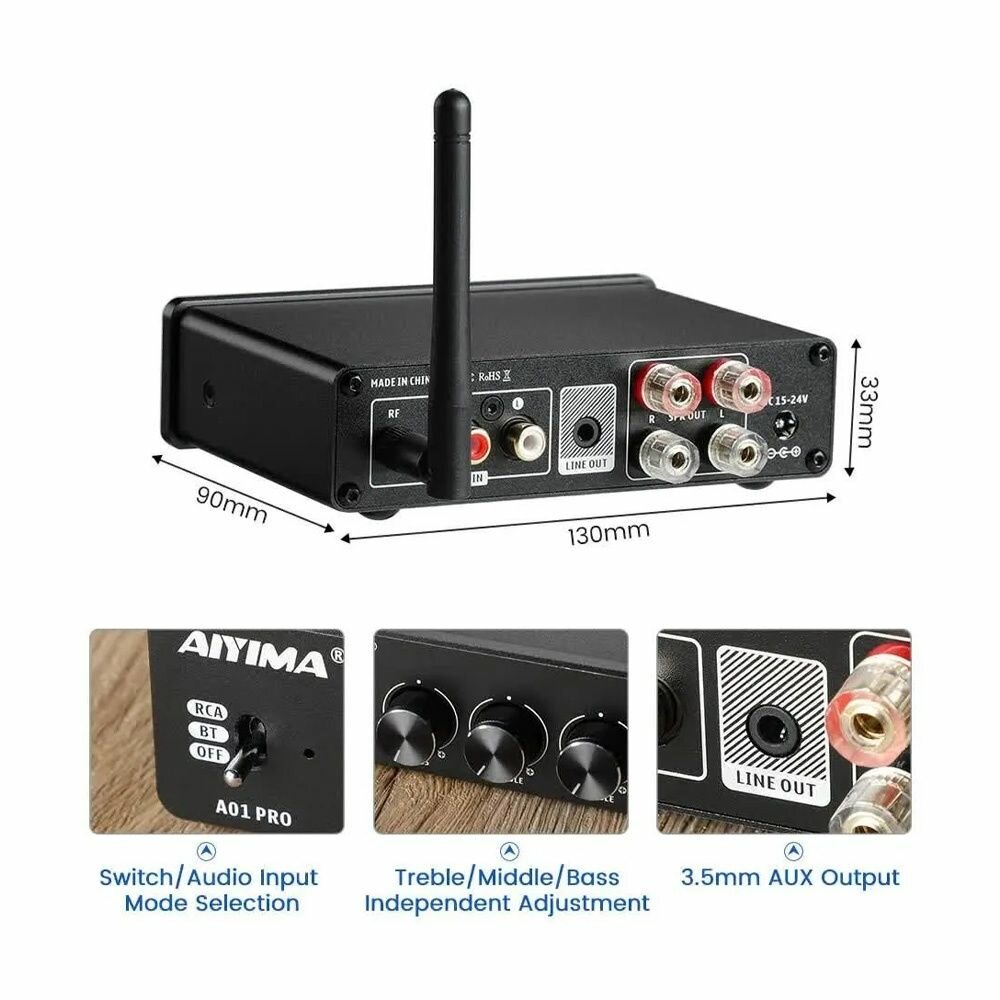 Усилитель Aiyima A01 Pro Bluetooth — фото 1