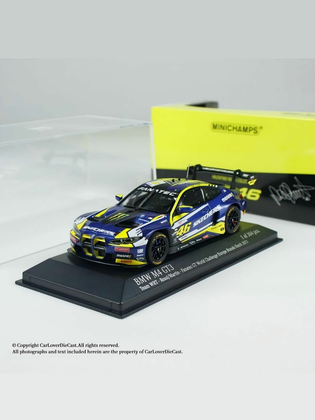 Машинка MINICHAMPS 1/43 BMW M4 GT3 TEAM WRT V.ROSSI / M.MARTIN 2023 Die-cast Alloy Car Model Collection Gift