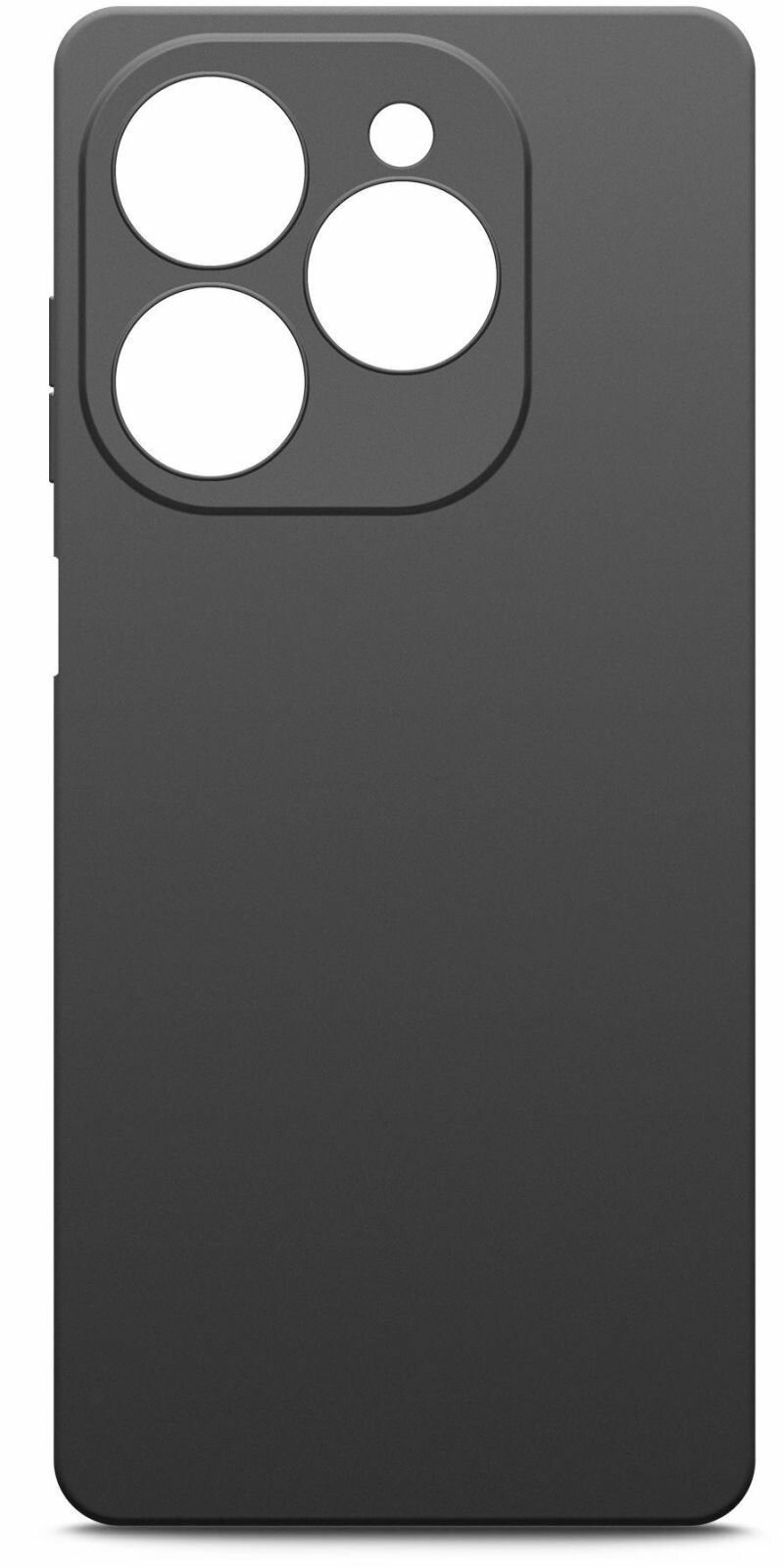 Чехол клип-кейс Borasco для Tecno Spark 20 Pro Silicone Case, черный (72530)