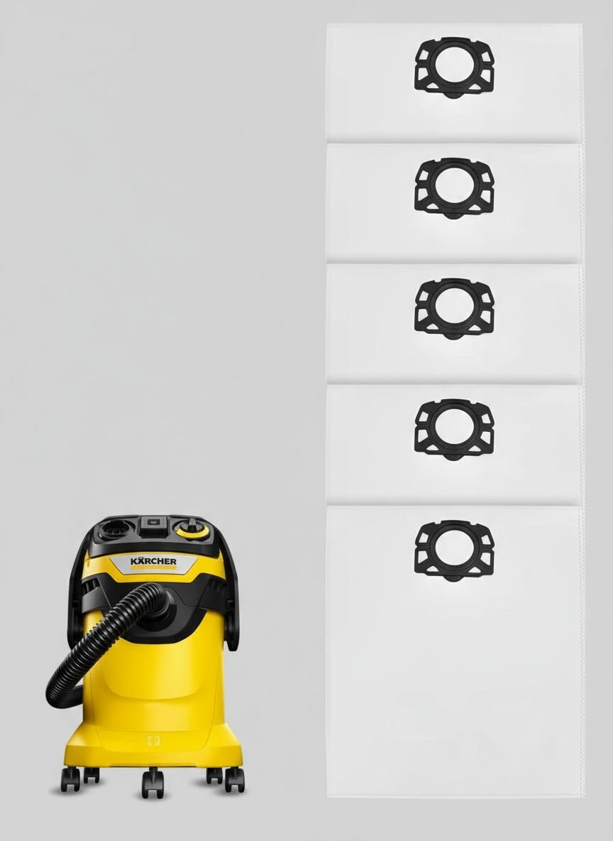 Мешки для пылесоса Керхер WD4 Premium WD5 WD6 (KFI 487) Karcher