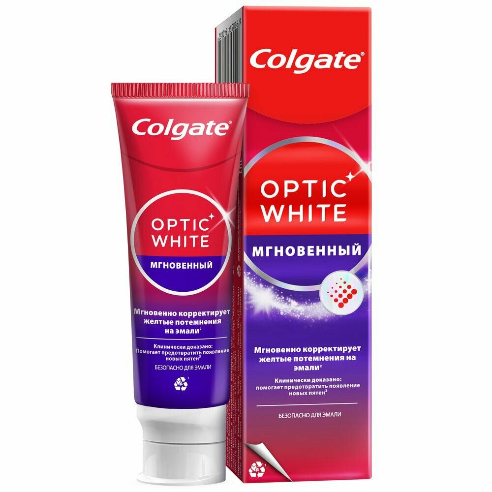 Зубная паста Colgate Optic White Мгновенный, 75 мл