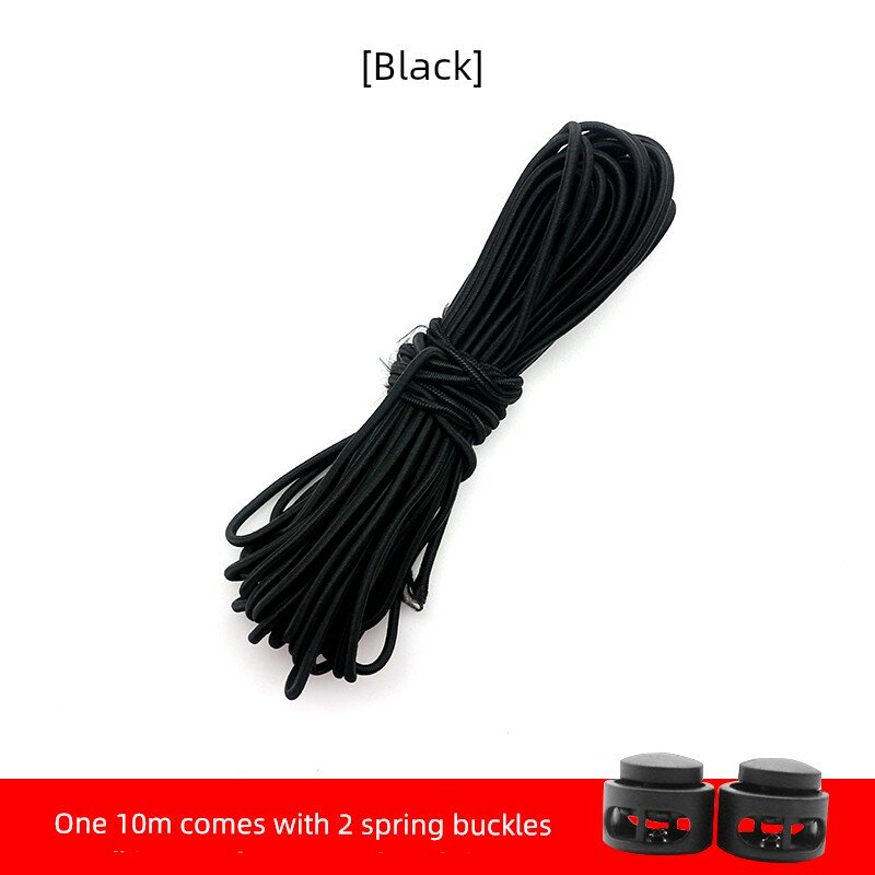 Аксессуары для круглой эластичной ленты, высокоэластичная резинка, тонкая эластичная веревка, аксессуары, черно-белая