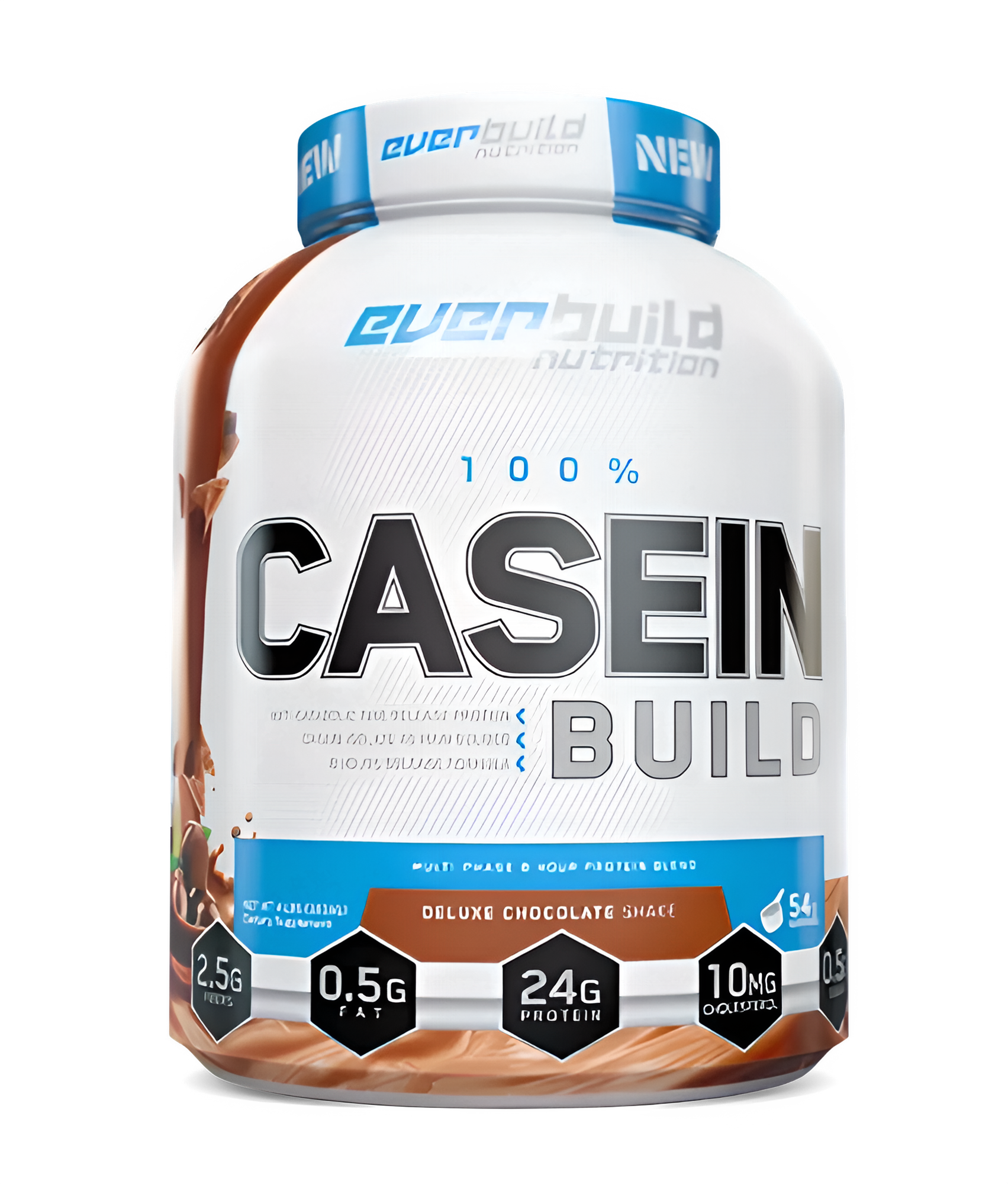 Протеин Everbuild "100% Casein", с пребиотиком, без сахара, 1816 г