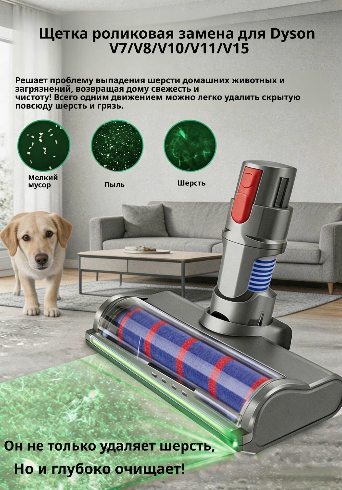 Сменные насадки для пылесосов Dyson V10 V11 V8 V7 V15