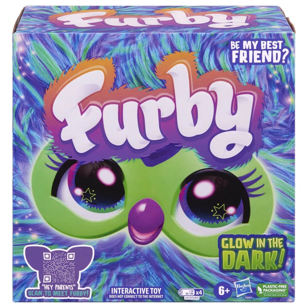 Hasbro Furby Plush Toy Galaxy / Детская модная интерактивная синий плюшевая игрушка, умеющая петь и танцевать, подходит для подарок на день рождения детям от 6 лет и старше.