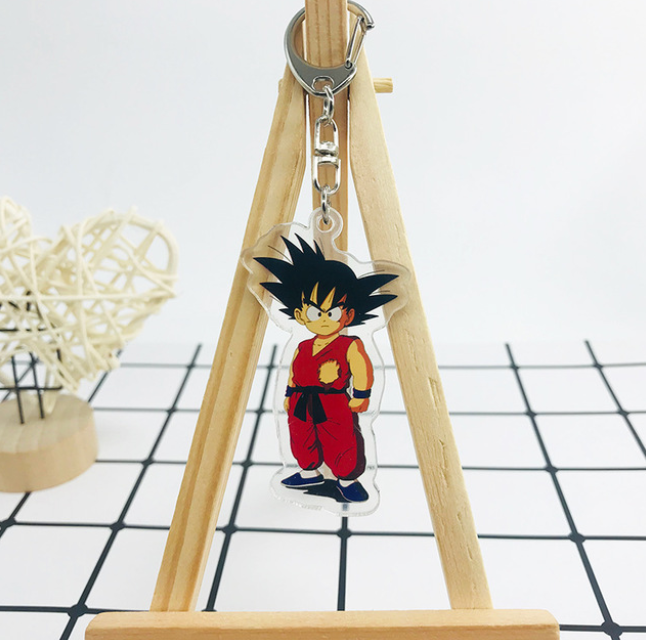 В наличии! Брелок-подвеска Dragon Ball с Сон Гоку в образе Супер Сайяна, акриловый, двусторонний, аниме, мультяшный