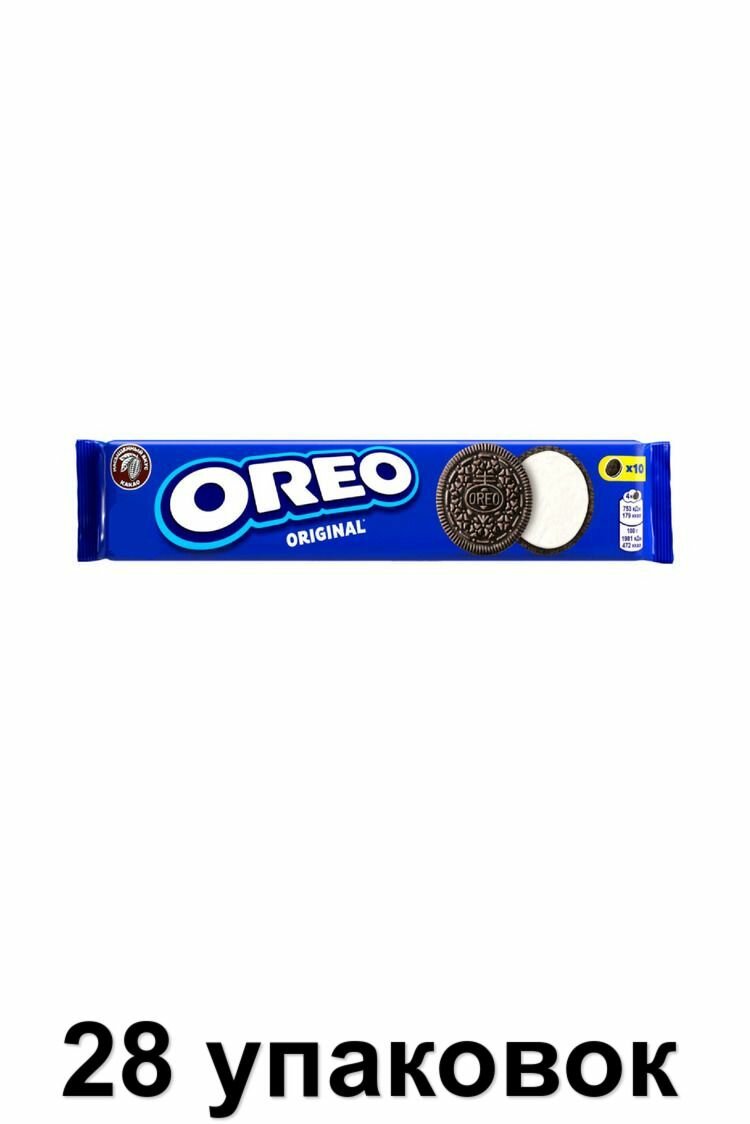 Oreo Печенье с какао и начинкой с ванильным вкусом, 95 г, 28 шт